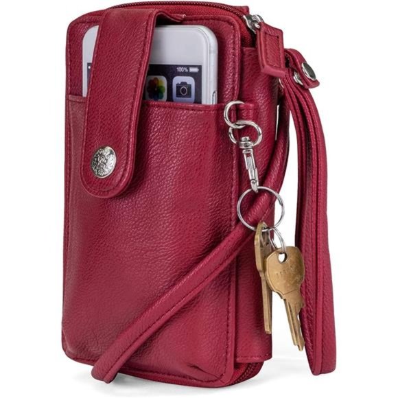 Bags | Vegan Leather Rfid Womens Crossbody Cell Phone Purse Holder Wallet | Poshmark